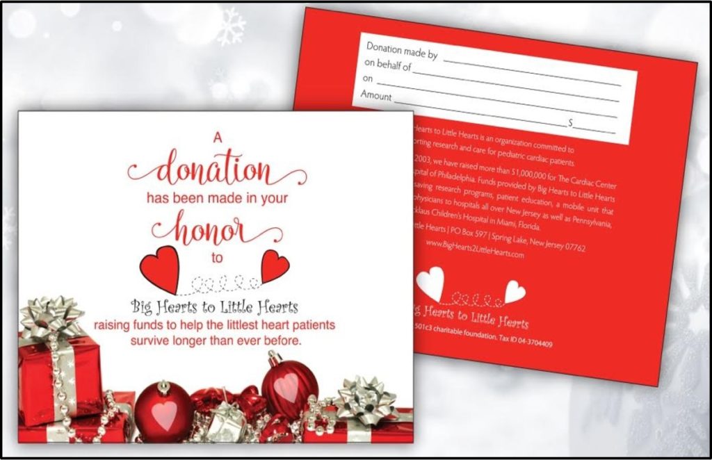 Donation Cards | Big Hearts to Little Hearts
